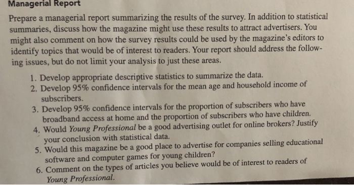 Solved Managerial Report Prepare a managerial report | Chegg.com