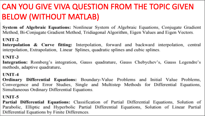 Solved CAN YOU GIVE VIVA QUESTION FROM THE TOPIC GIVEN BELOW | Chegg.com