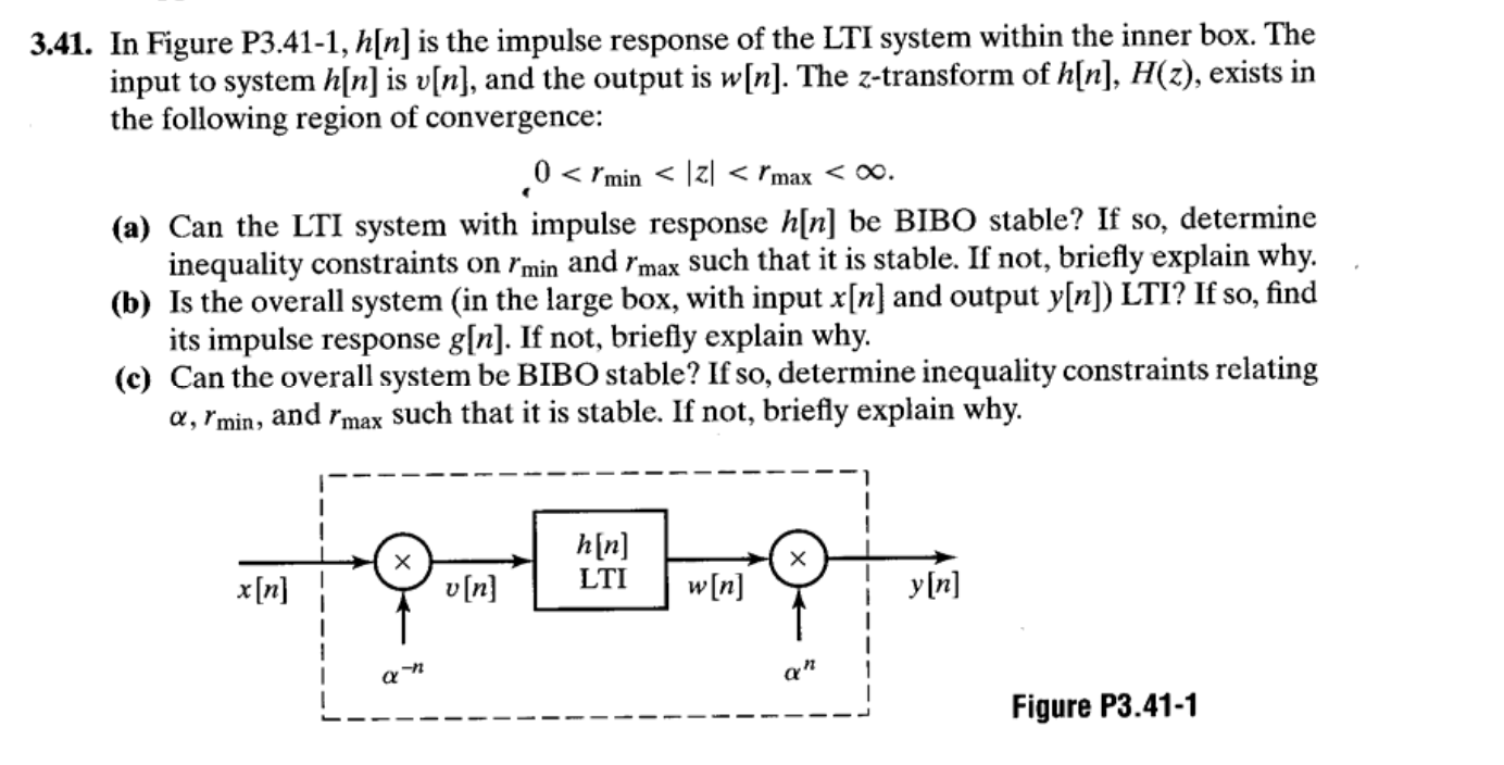 Solved 11. In Figure P3.41-1, h[n] is the impulse response | Chegg.com