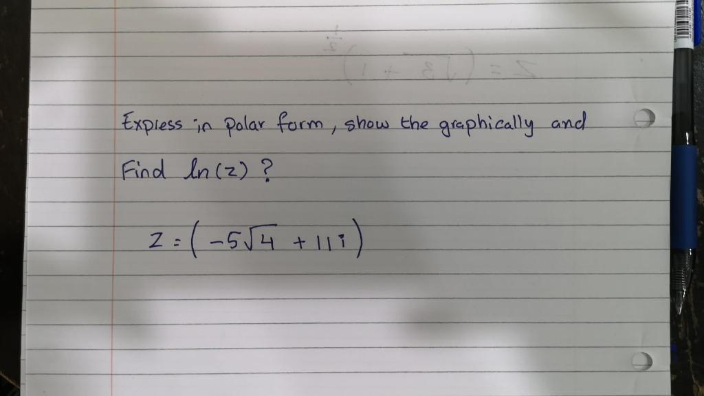 Solved Express in polar form, show the graphically and Find | Chegg.com