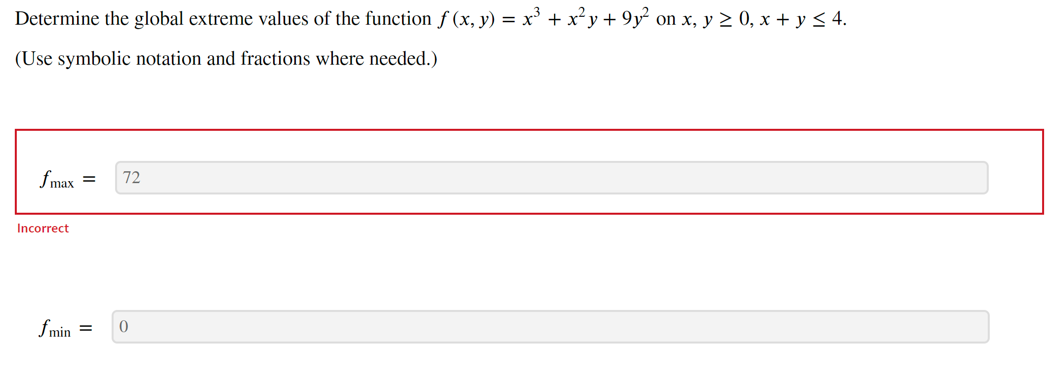 Solved Determine the global extreme values of the function | Chegg.com
