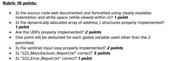 Solved All in C language. Please complete all parts of the | Chegg.com