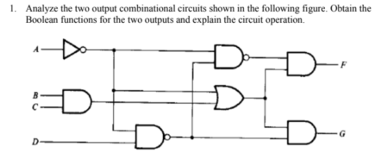 Solved 1. Analyze the two output combinational circuits | Chegg.com