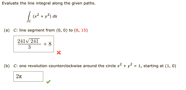 Solved Evaluate the line integral along the given paths. | | Chegg.com