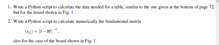 Solved 1. Write a Python script to calculate the data needed | Chegg.com