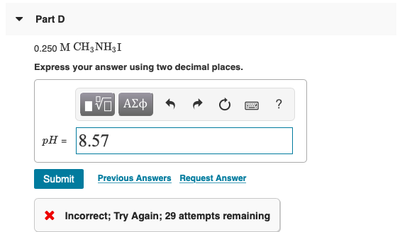 Solved Determine the pH of each of the following solutions. | Chegg.com