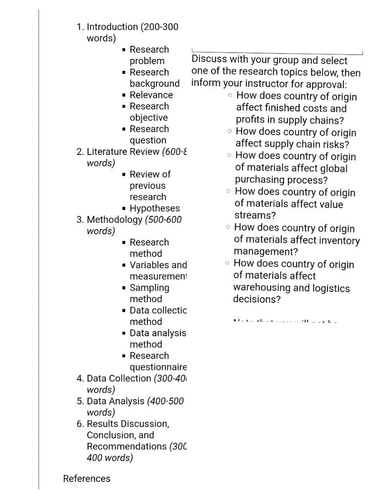 Solved 1. Introduction (200-300 words) - Research problem | Chegg.com