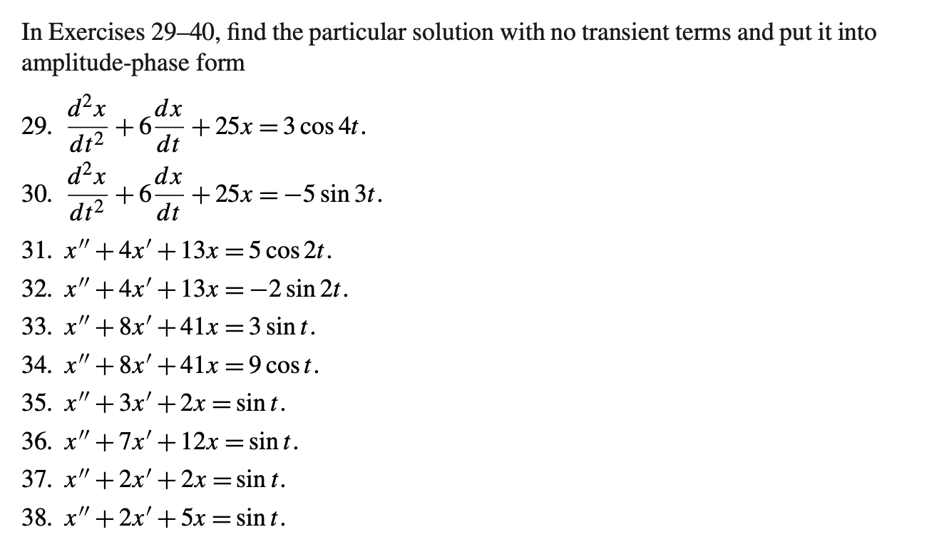 Solved In Exercises 29–40, find the particular solution with | Chegg.com