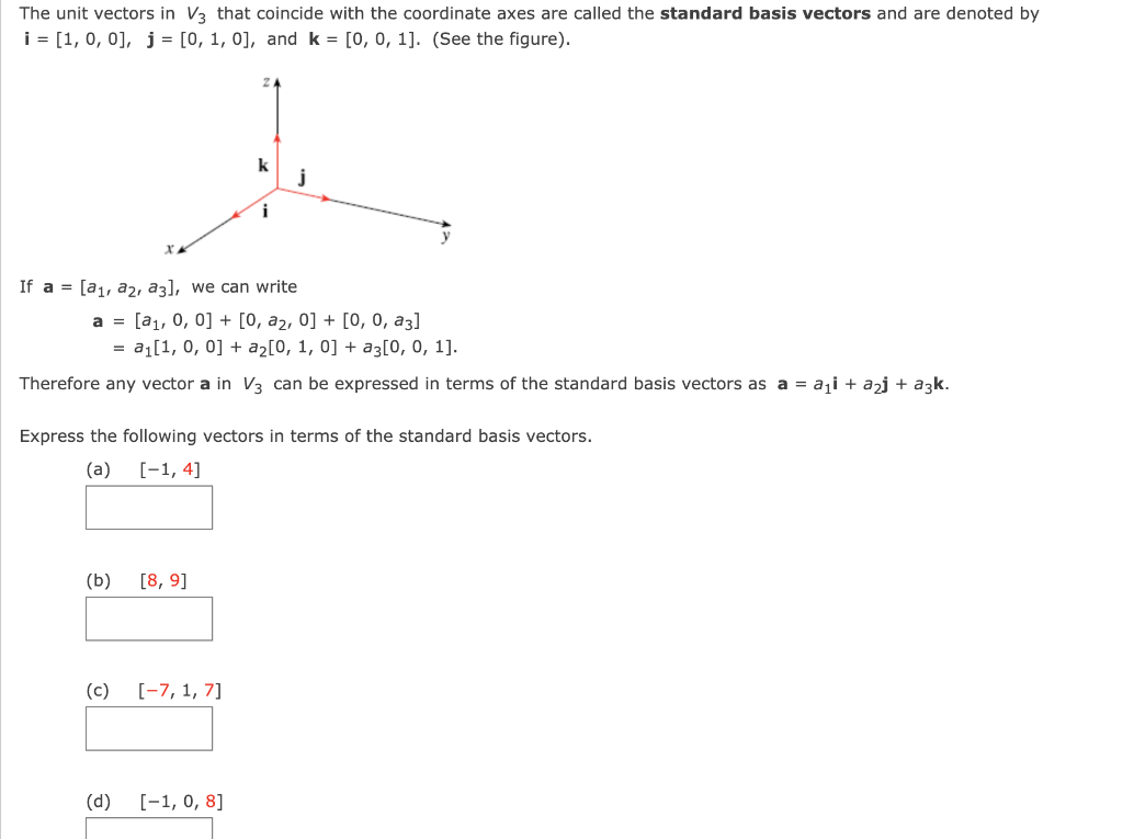 Solved The unit vectors in V3 that coincide with the | Chegg.com