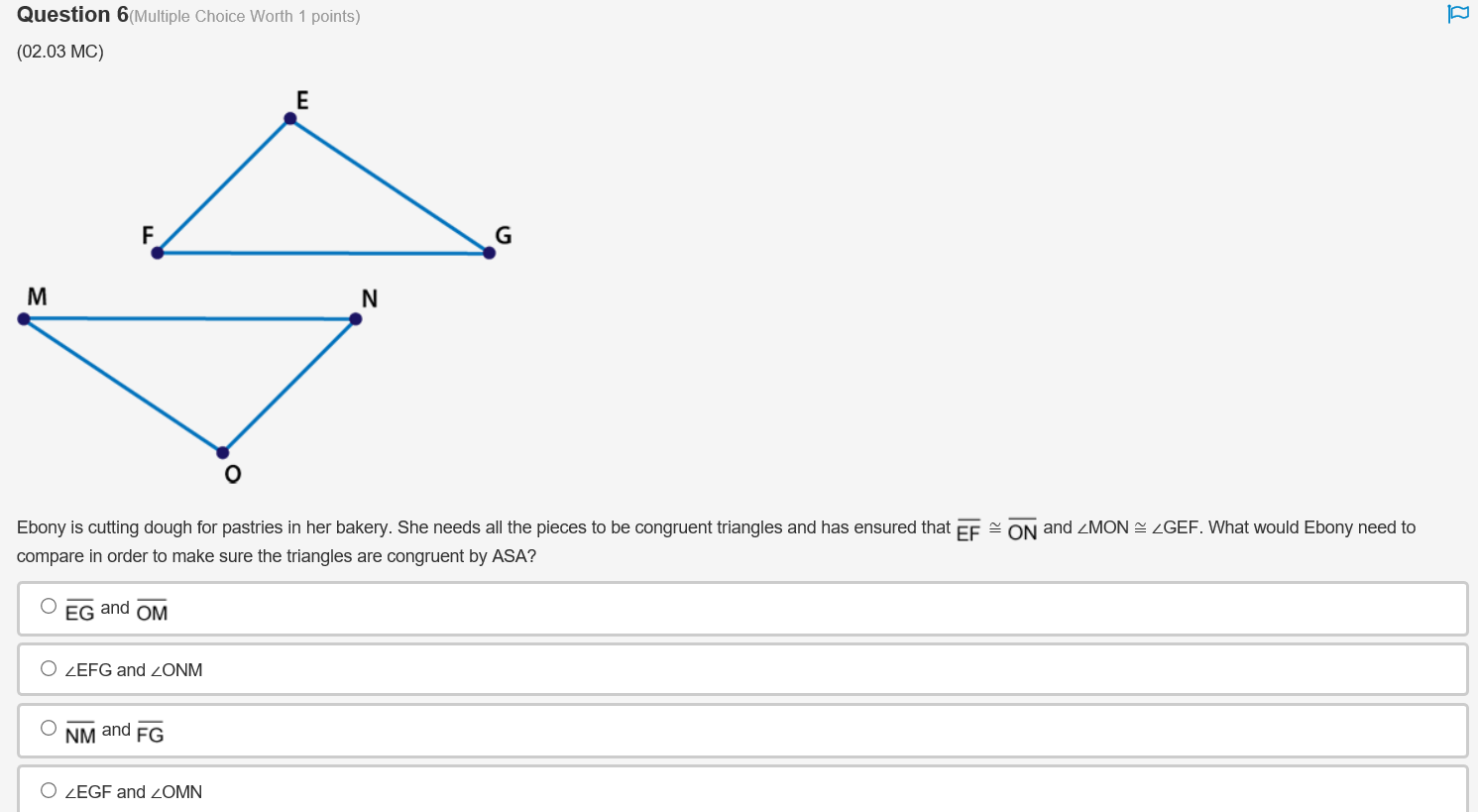 Solved Question 6(Multiple Choice Worth 1 points) (02.03 MC) | Chegg.com
