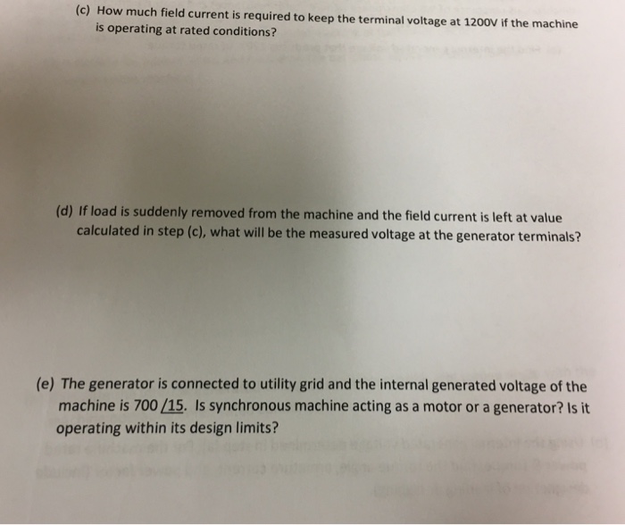 Solved PROBLEM 1 (30 Points) OCC and SCC test results for a | Chegg.com