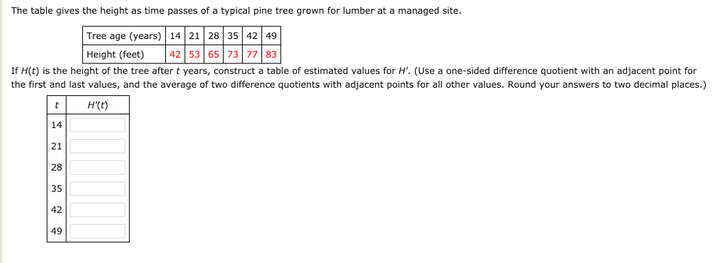Solved The table gives the height as time passes of a | Chegg.com
