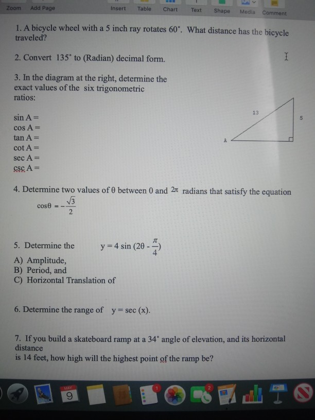 Solved Zoom Add Page Insert Table Chart Text Shape Media | Chegg.com
