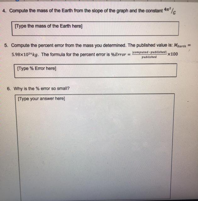 Solved Fill in the data of your four satellites below. | Chegg.com