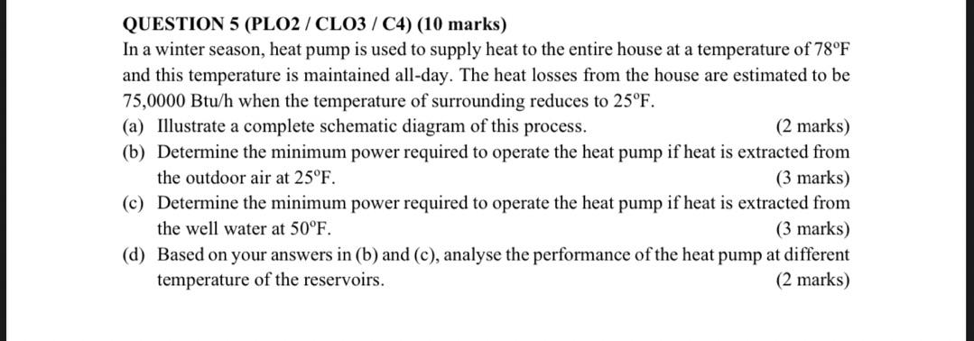 Solved QUESTION 5 (PLO2/CLO3 / C4) (10 marks) In a winter | Chegg.com