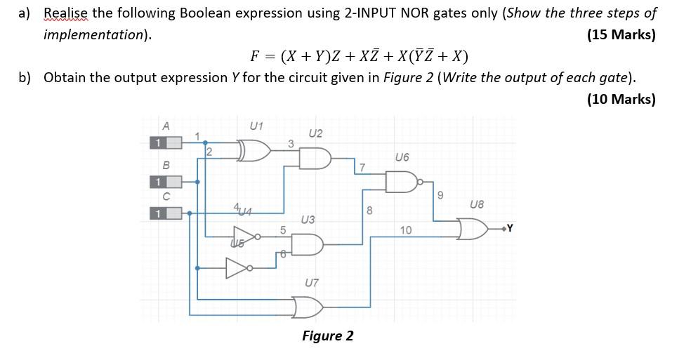 Solved a) Realise the following Boolean expression using | Chegg.com