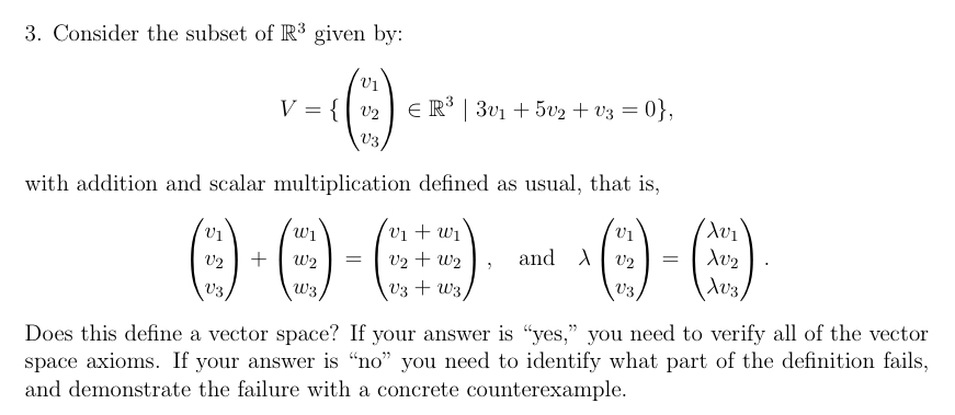 Solved Consider the subset of R3 ﻿given | Chegg.com