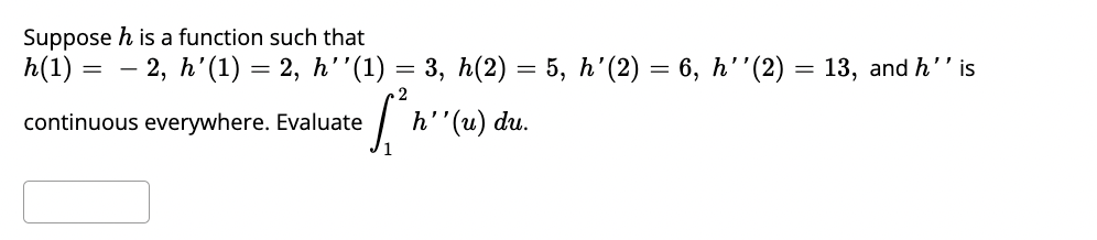 Solved Suppose h is a function such that | Chegg.com