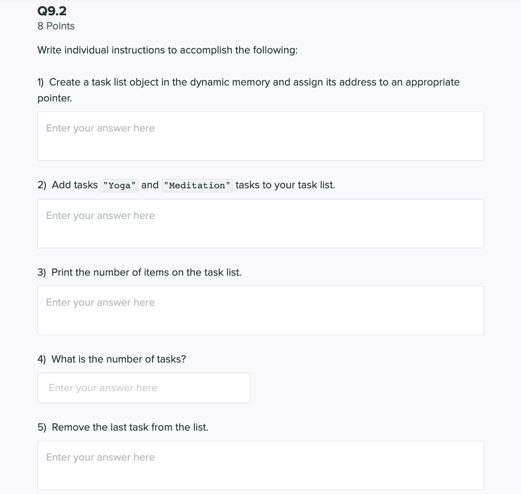 Solved Q9 18 Points Q9.1 10 Points Design an interface and | Chegg.com