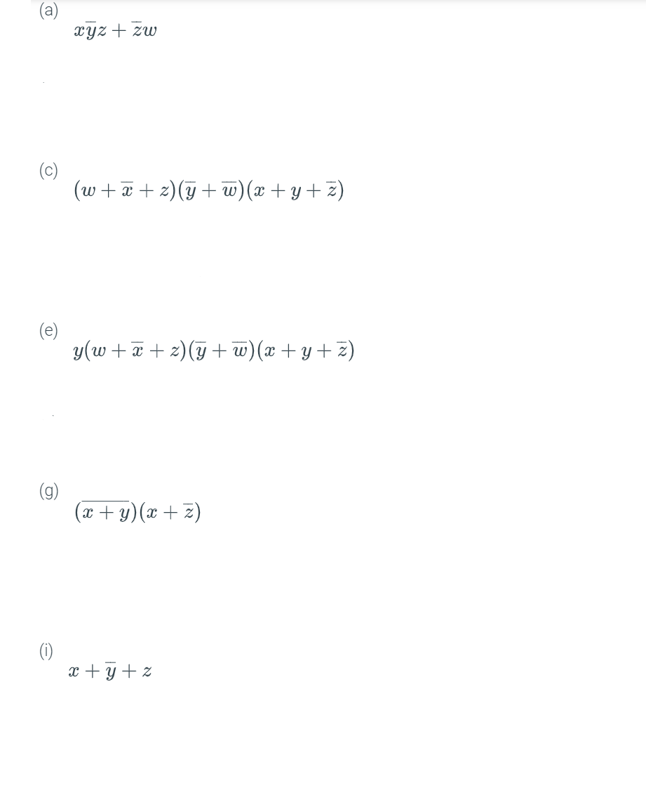 Solved Indicate Whether The Following Boolean Expressions
