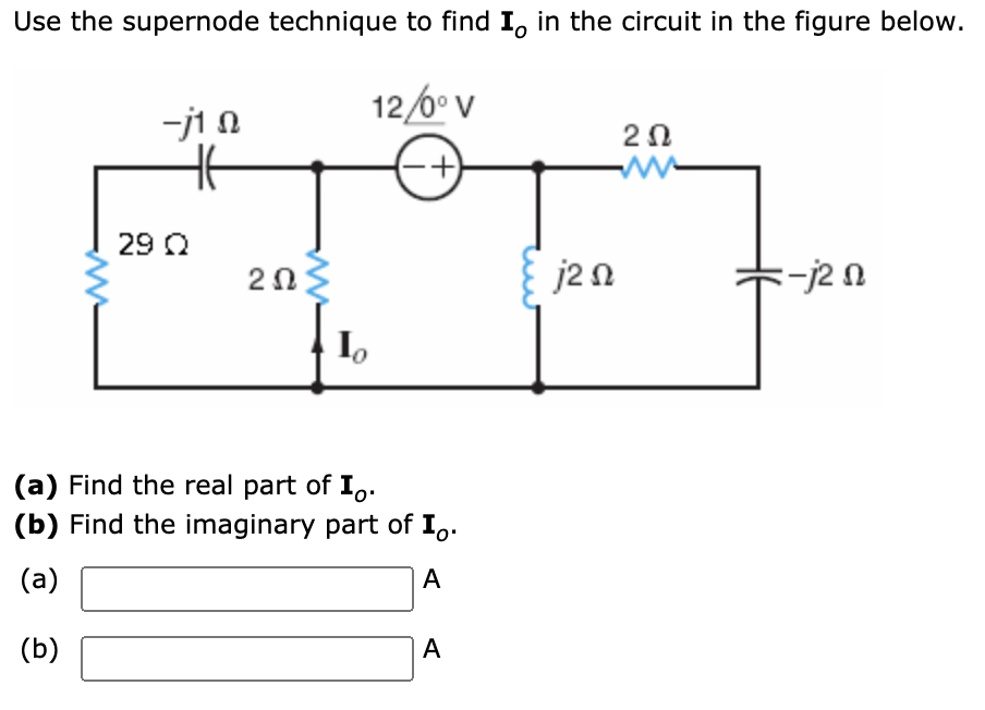 Solved Use the supernode technique to find I, in the circuit | Chegg.com