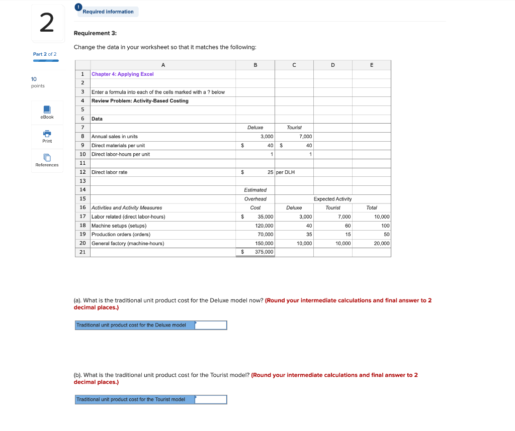 Required information The Chapter 4 Form worksheet is | Chegg.com