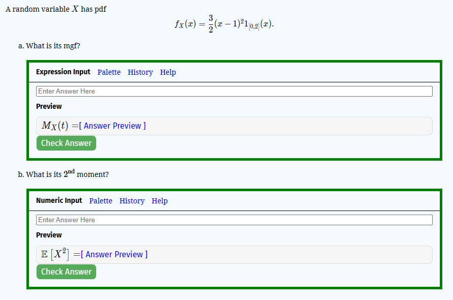 Solved A random variable X has pdf fX(x)=23(x−1)21[0,2](x). | Chegg.com