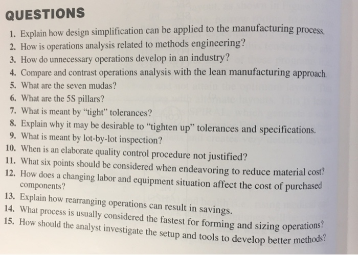 Solved QUESTIONS 1. Explain how design simplification can be | Chegg.com