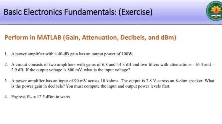 Solved Perform The Problem Using Matlab Coding Also Attach 