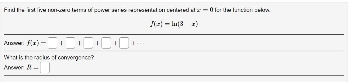 [Solved]: Find the first five non-zero terms of power ser