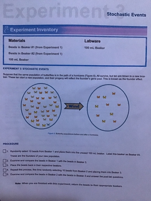 Solved Experimen Stochastic Events Experiment Inventory | Chegg.com
