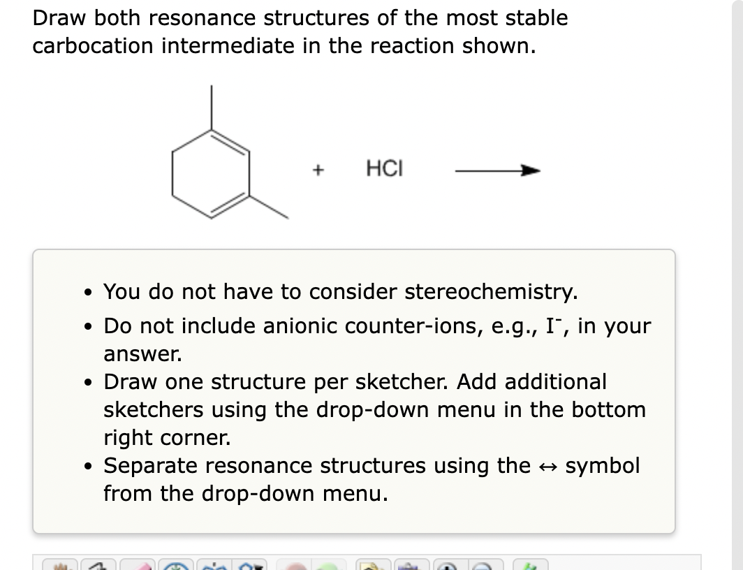 Solved Draw both resonance structures of the most stable | Chegg.com