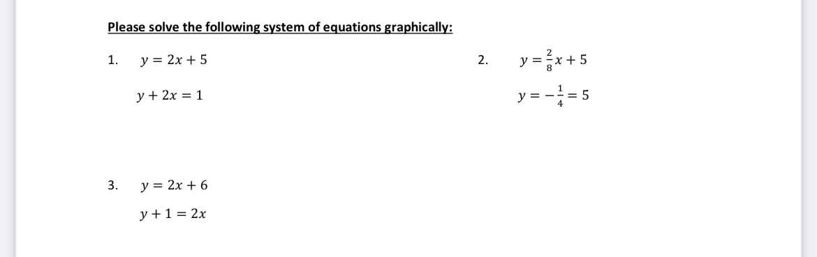Solved Please solve the following system of equations | Chegg.com