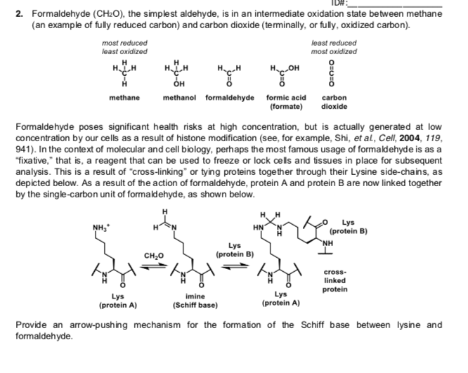Solved 2. Formaldehyde (CH2O), the simplest aldehyde, is in | Chegg.com