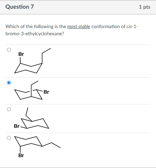 Solved Which of the following is the most stable | Chegg.com