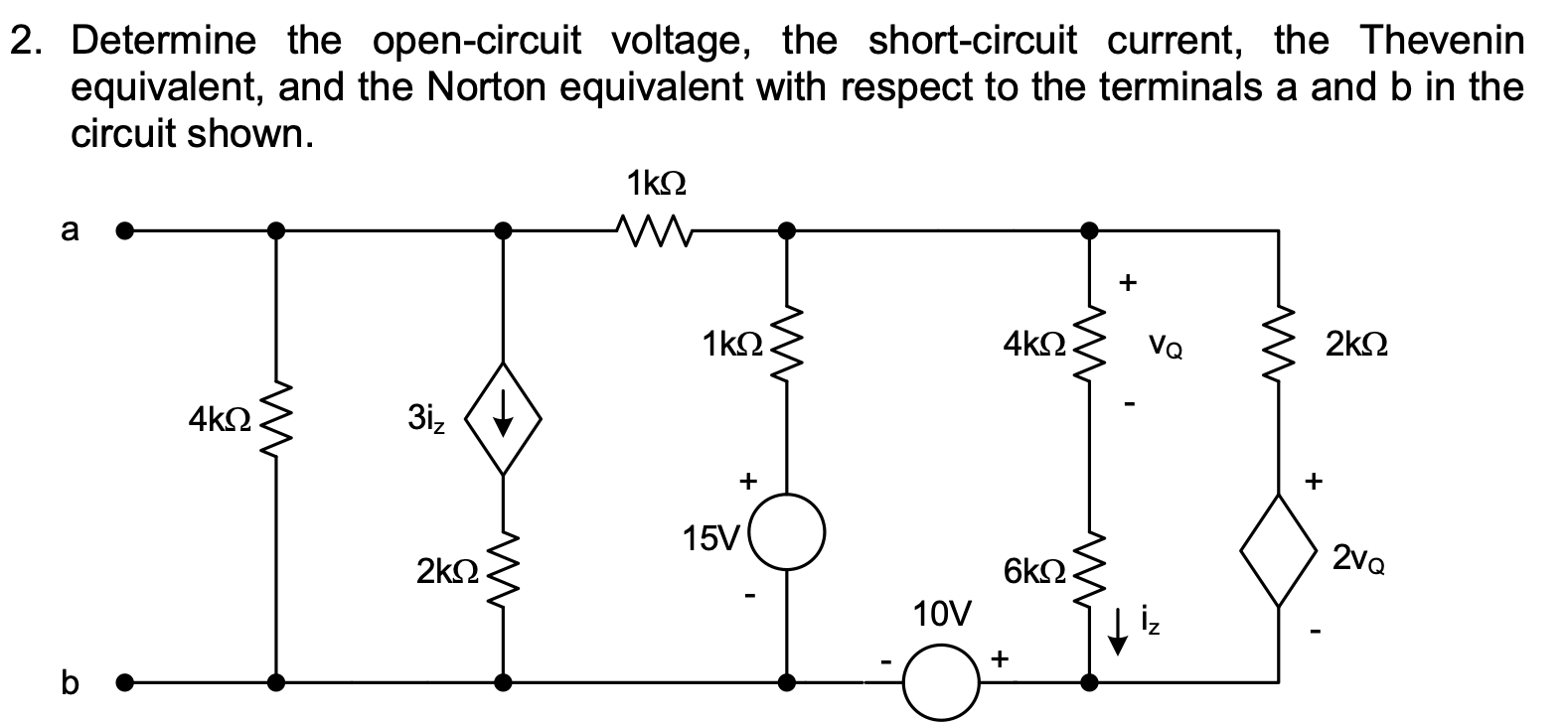 Solved NOTE ON SIGN CONVENTIONS: The open-circuit voltage | Chegg.com