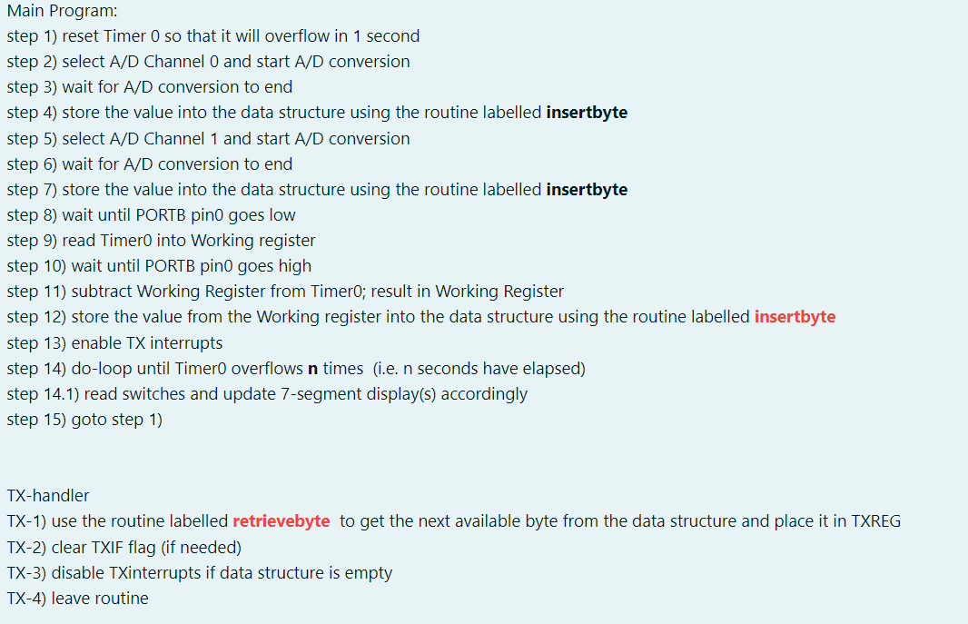 Solved Write a full PIC 16 F188/I assembly language program | Chegg.com