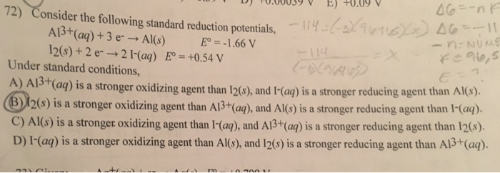 Solved 72) Consider the following standard reduction | Chegg.com