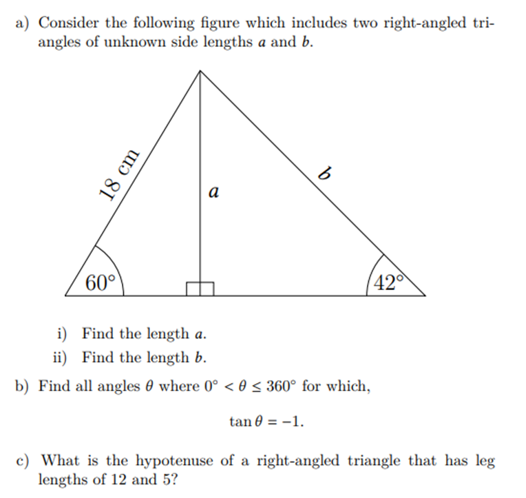 Solved a) Consider the following figure which includes two | Chegg.com
