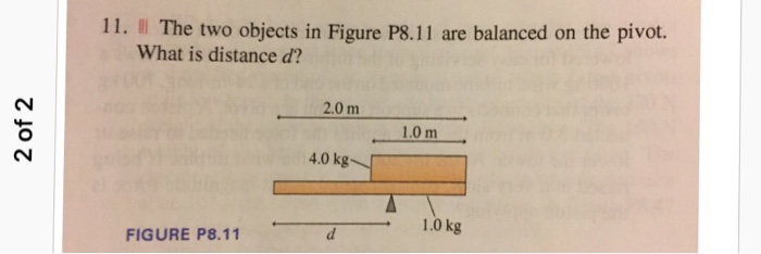 Solved The two objects in Figure P8.11 are balanced on the | Chegg.com
