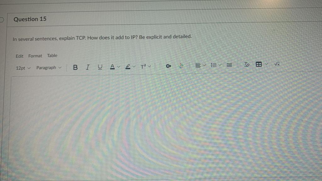 Solved In several sentences, explain TCP. How does it add to | Chegg.com