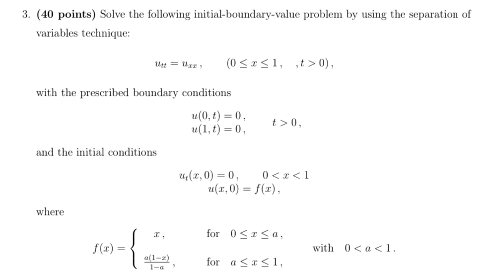 Solved 3. (40 points) Solve the following | Chegg.com