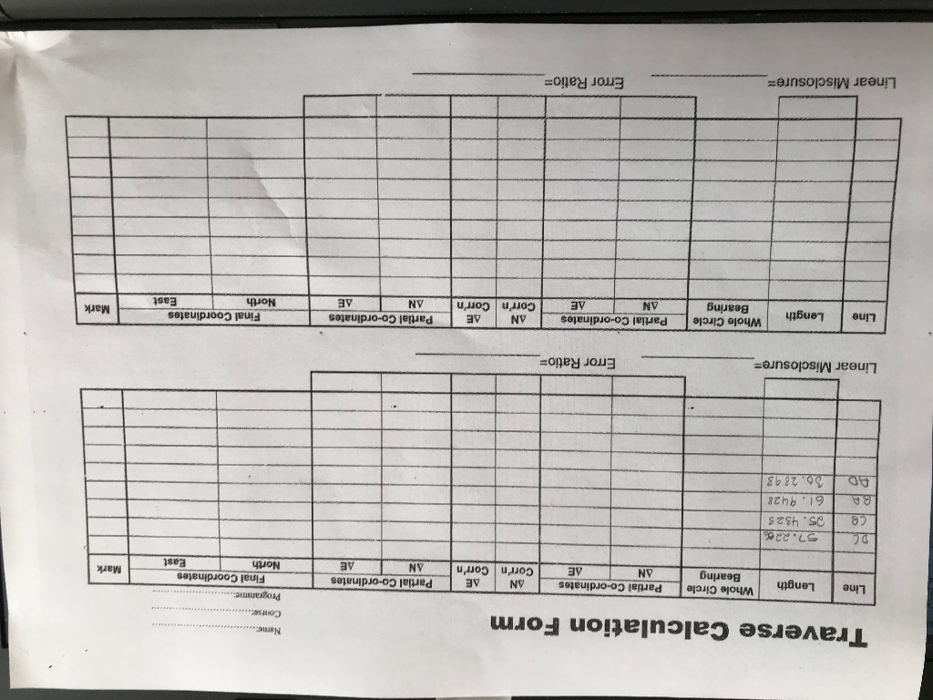 Solved WCB Calculation Form Angle Adjustment AT Unadjusted | Chegg.com