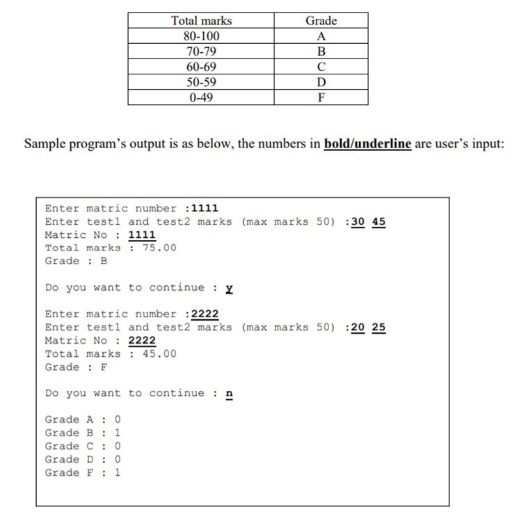 Solved Ques 2 By using C programming, develop a program to | Chegg.com