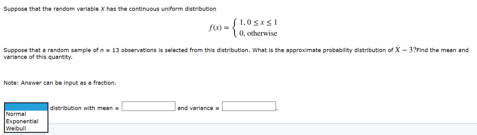 Solved Suppose that the random variable X has the continuous | Chegg.com