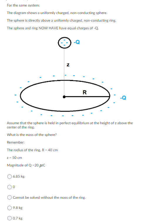 Solved For the same system: The diagram shows a uniformly | Chegg.com