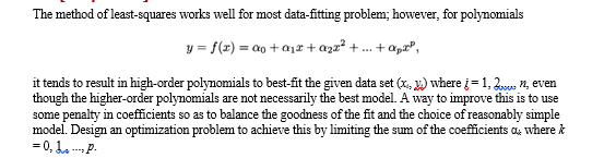 Solved The method of least-squares works well for most | Chegg.com