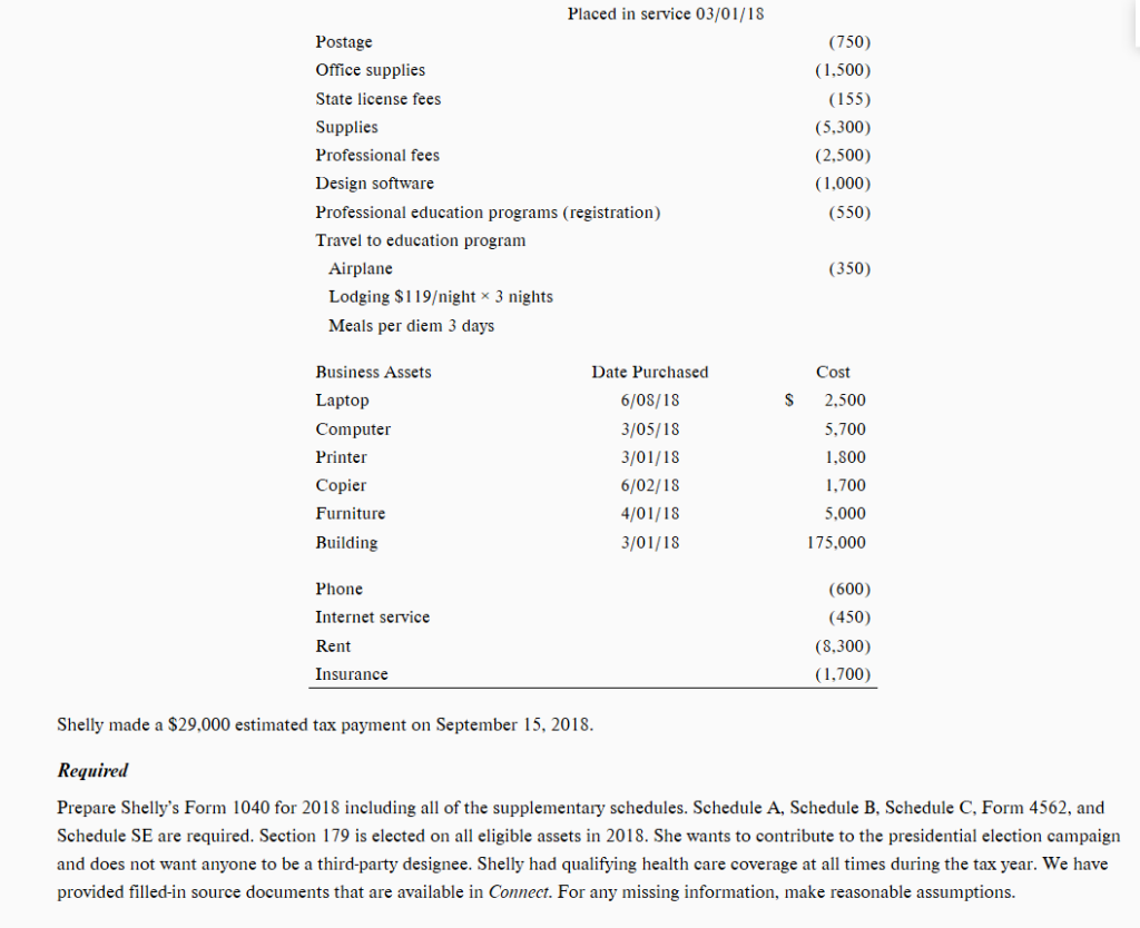 With Emphasis on Schedule C Shelly Beaman (social | Chegg.com
