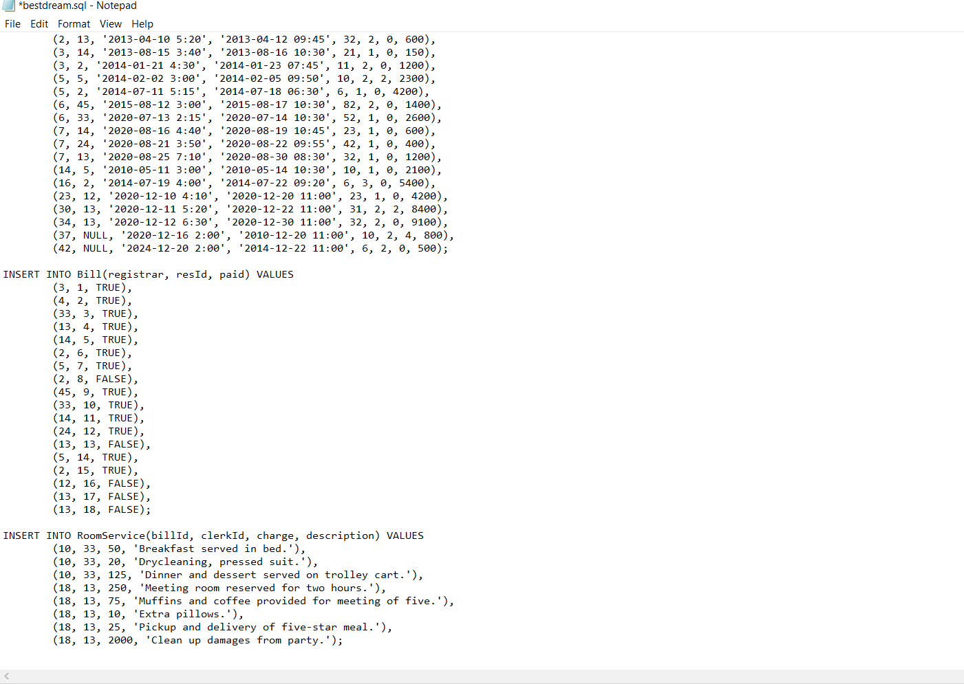 Solved 1) [8 marks] Notice that the Bill table has a billId | Chegg.com
