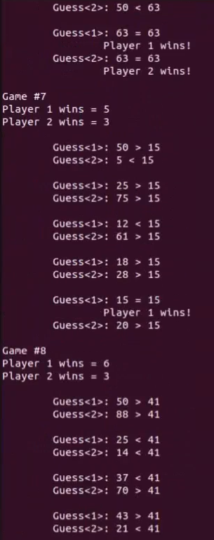 Solved I need help fixing this simulating guessing game with | Chegg.com